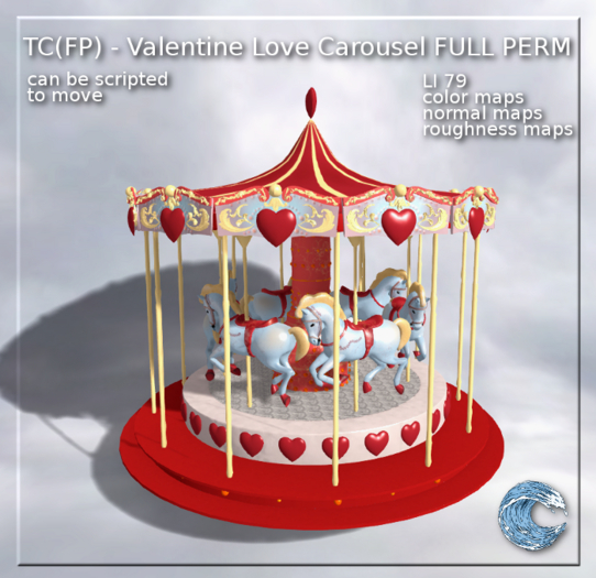 Second Life Marketplace - TC(FP) - Valentine Love Carousel FULL PERM